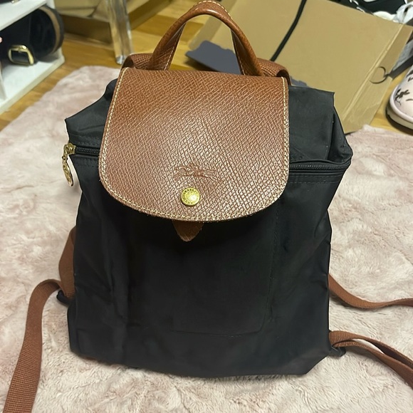 Longchamp | Bags | Longchamp Small Black Backpack | Poshmark